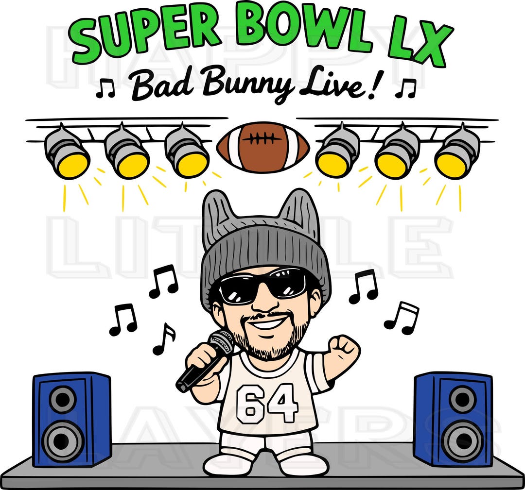 Bad Bunny Super Bowl SVG | Halftime Show Cut File (Digitaler Download ...