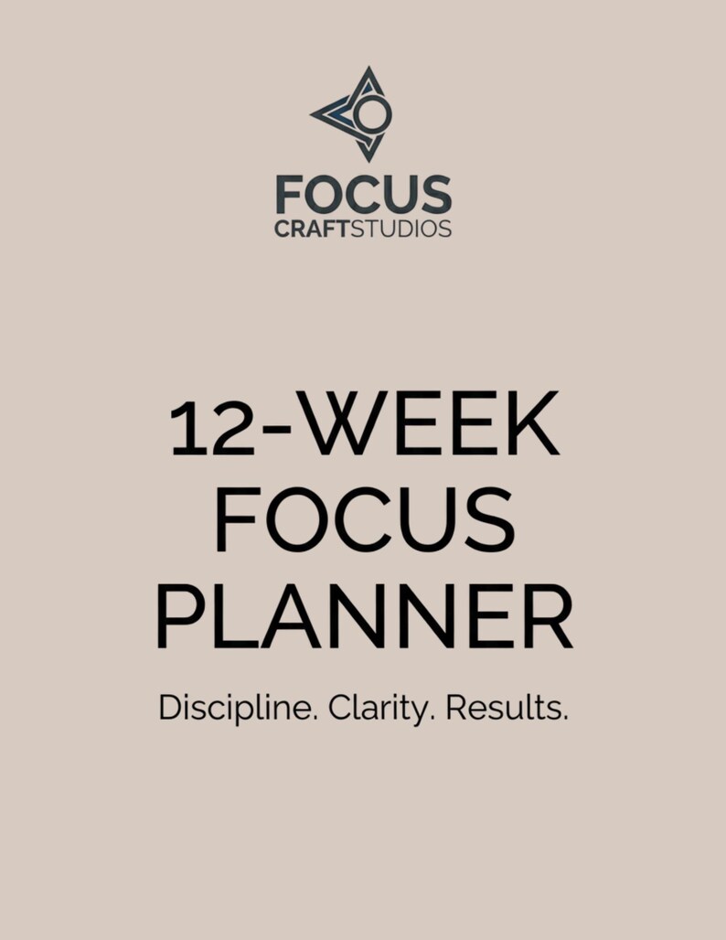 12 Week Focus Planner Printable - Etsy