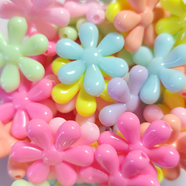 Acrylic Flower Beads - Etsy