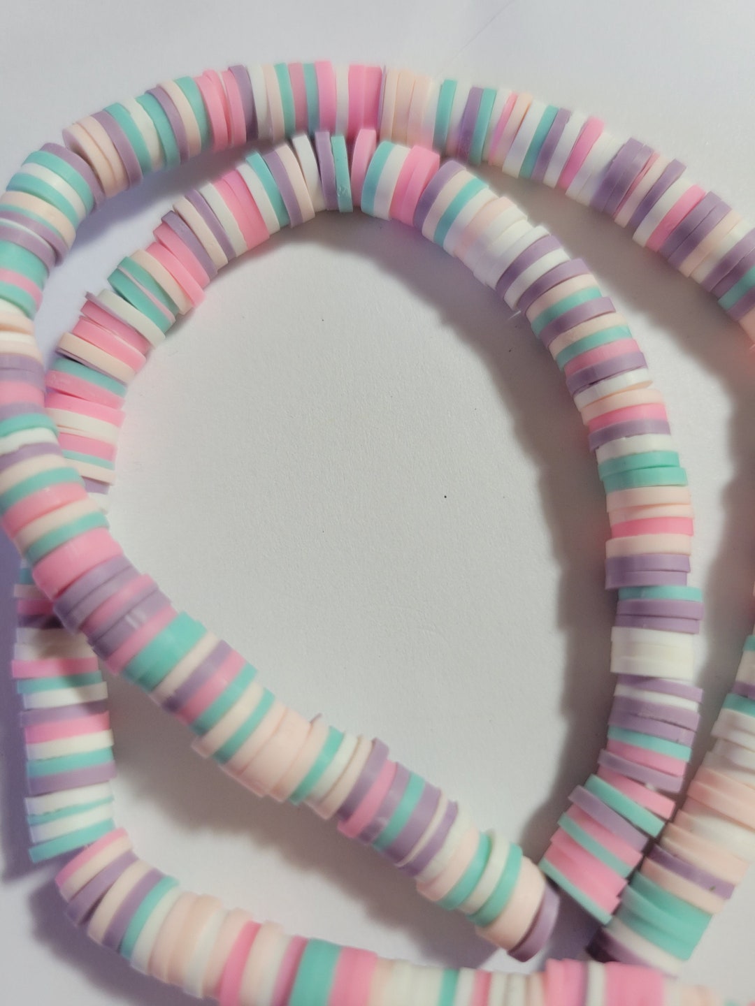 6mm Light Multi-colored Clay Beads, Polymer Clay Vinyl Heishi Beads ...