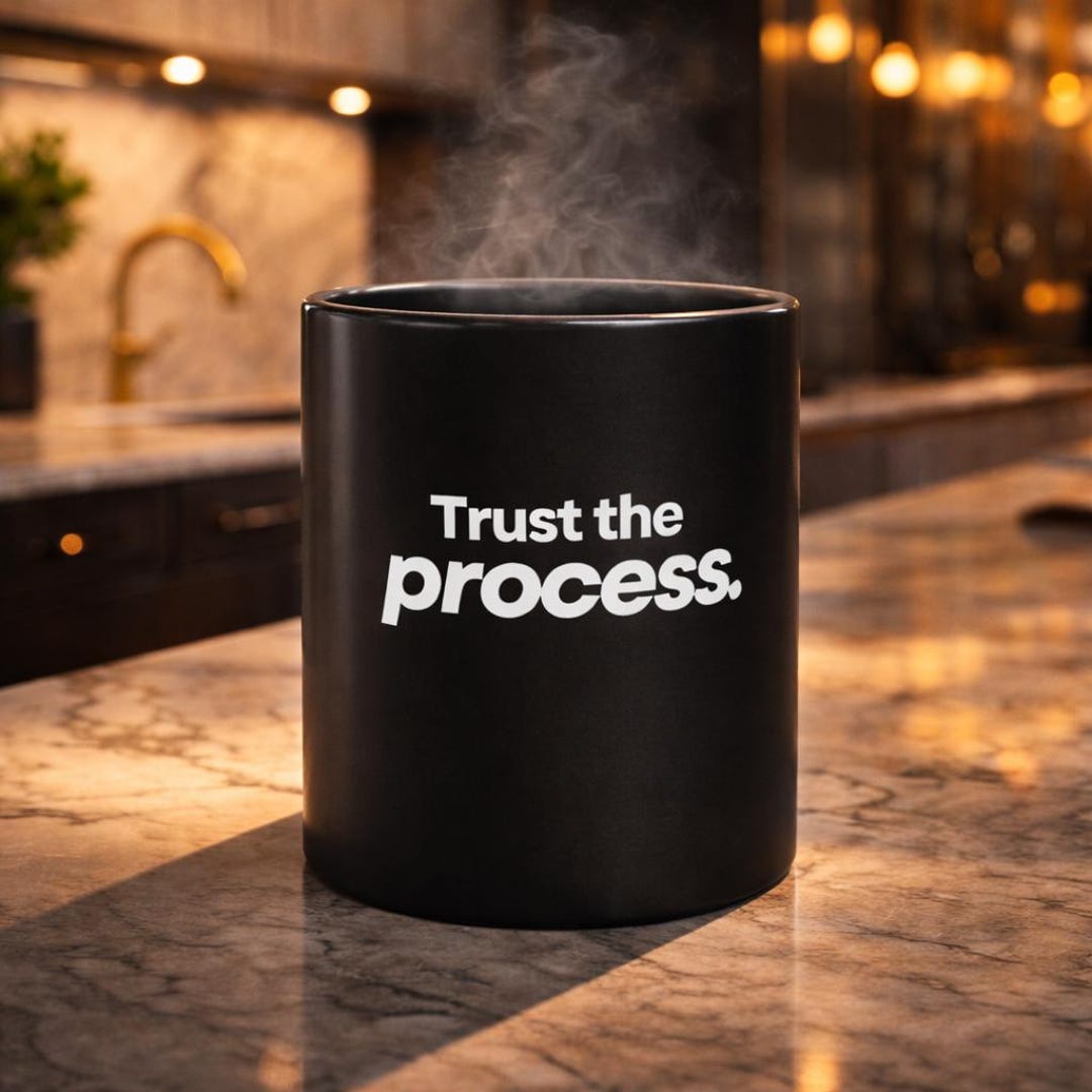 Trust the Process Mug | Motivational Quote, Black Typography - Etsy