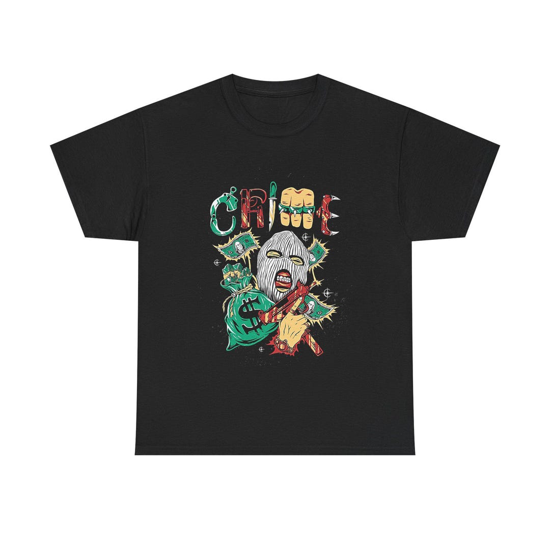 Crime Oversized Tee TS-STREET-048 T-shirt - Etsy