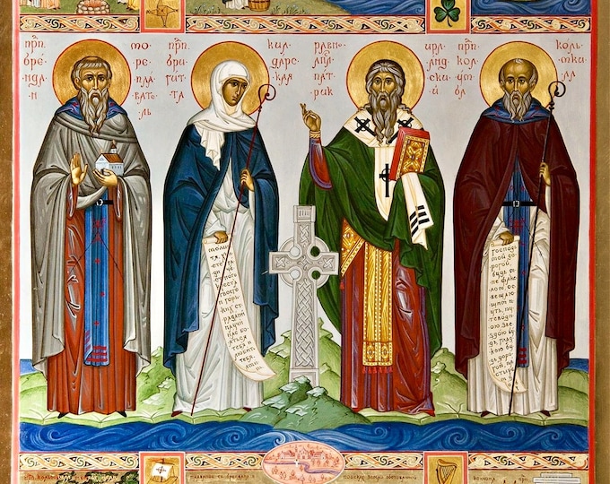 St. Brigid of Ireland, St. Brigid of Kildare Religious Icon, Christian ...