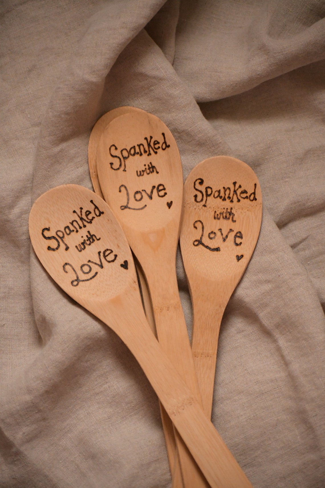 Gag T Spanked With Love Made With Love Wooden Spoon New Etsy