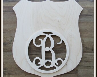 Monogram shield | Etsy