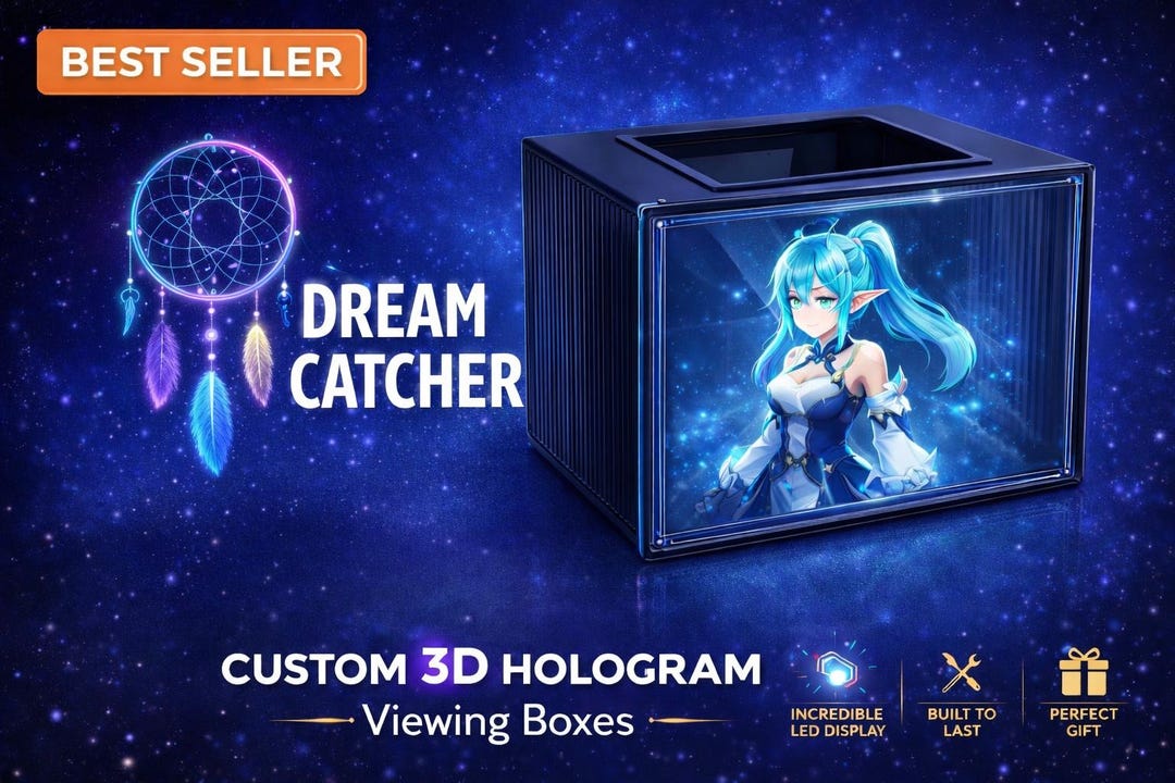 3D Hologram Viewer | Floating Illusion Display, Desk Decor - Etsy