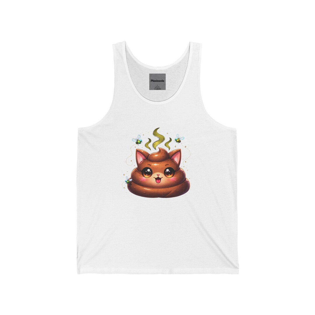 Cute Cat Poop Emoji Tank Top | Poop Kitty, Alien Accent - Etsy