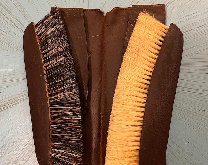 Antique Set of Drafting Brushes in Leather Pouch - Etsy