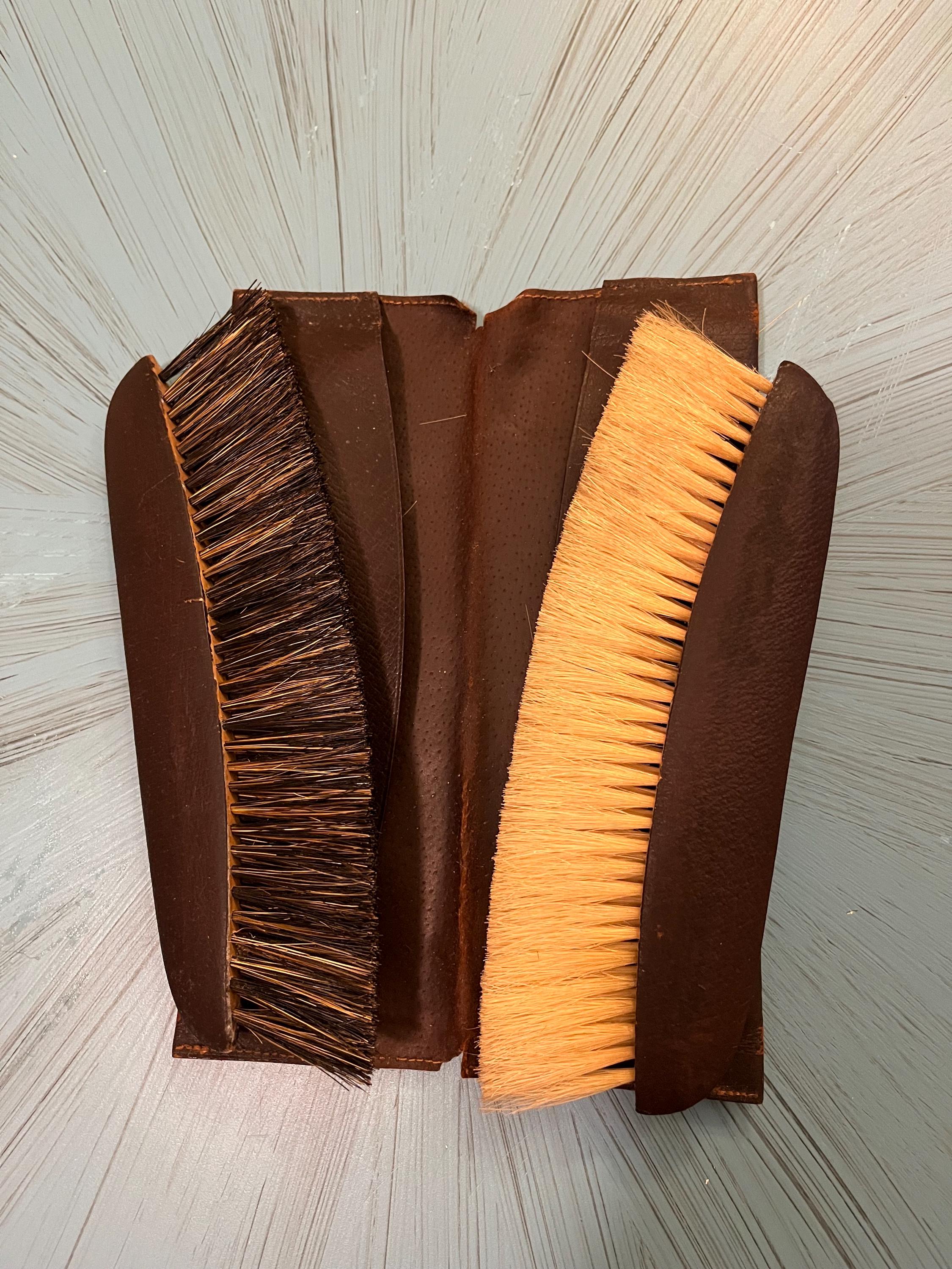 Antique Set of Drafting Brushes in Leather Pouch - Etsy