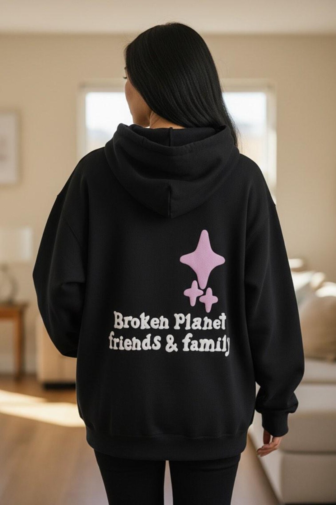 Broken Planet Hoodie | 3D Puff Shimmer Design | Personalised Urban ...