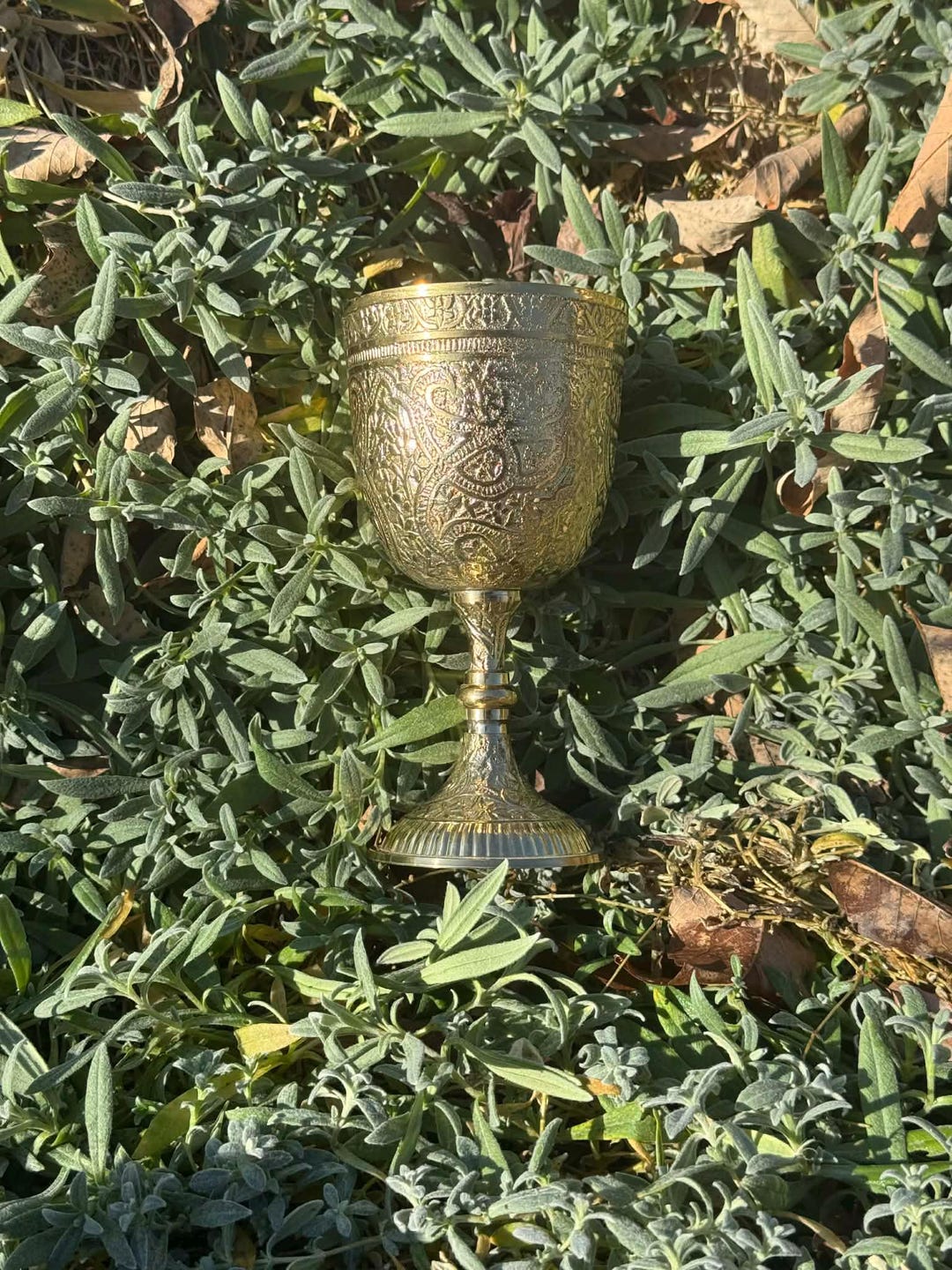 Ornate Brass Altar Cup – Ritual and Sacred Space Chalice for Pagan ...