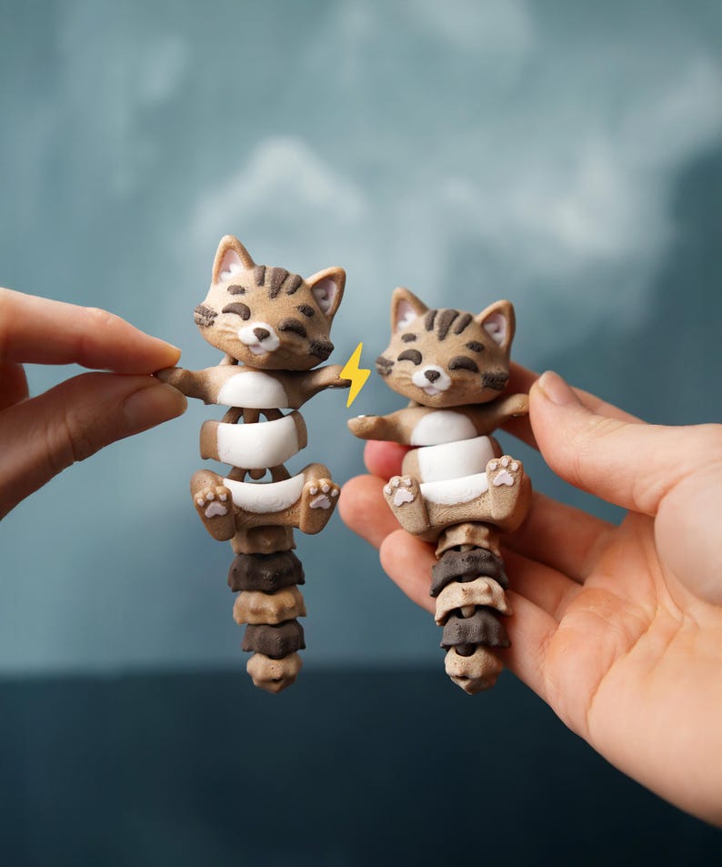 Flexi Cat Fidget | Coco the Cat | Articulated Flexi Animal | Cute Desk ...