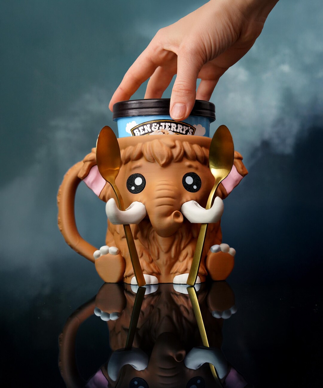 Mammoth Ice Cream Pint Holder | Mammuel the Mammoth | Cute Ice Cream ...