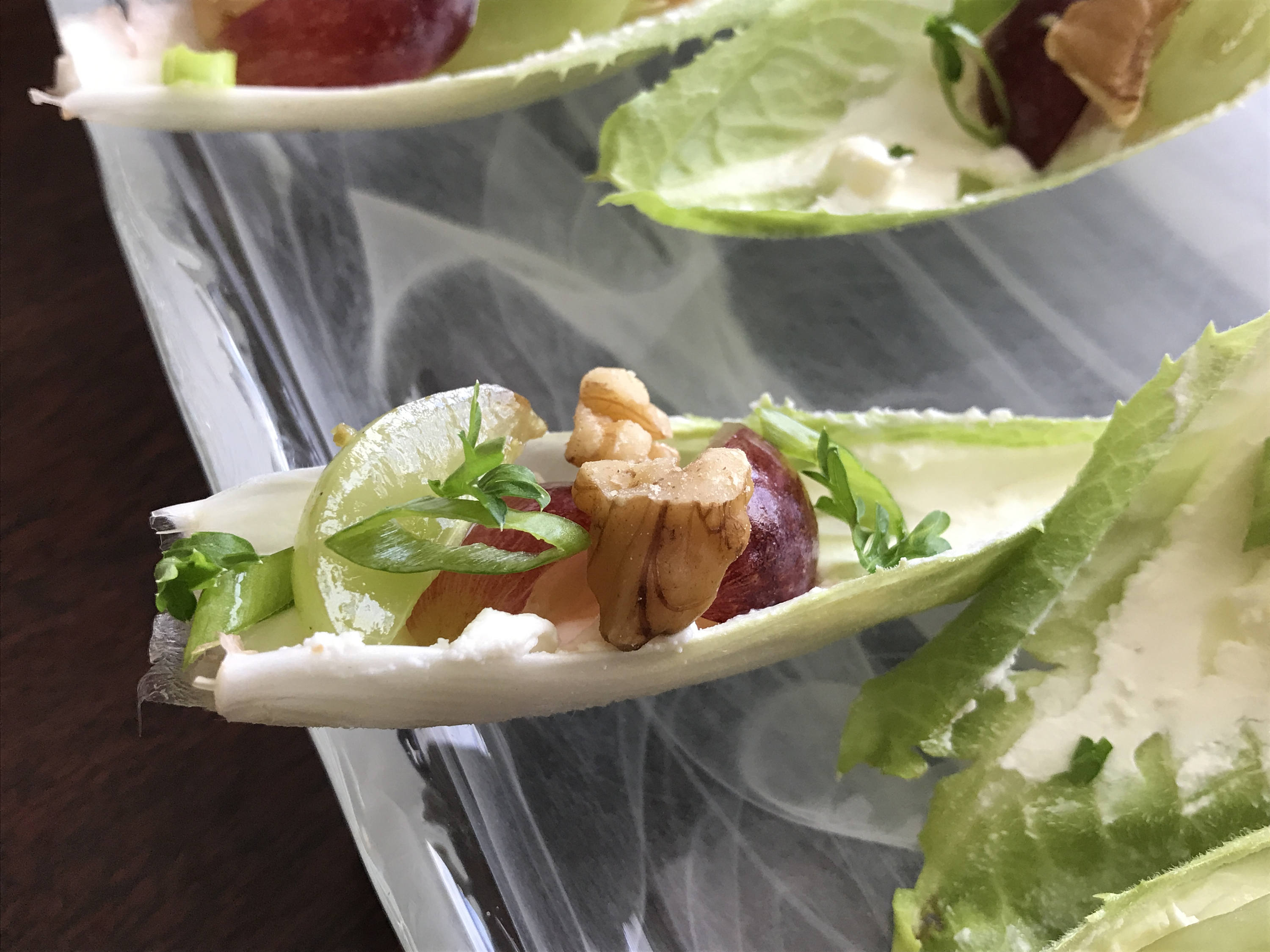 Grape & Walnut on Endive Appetizer Recipe Pdf autumn Recipe Winter ...