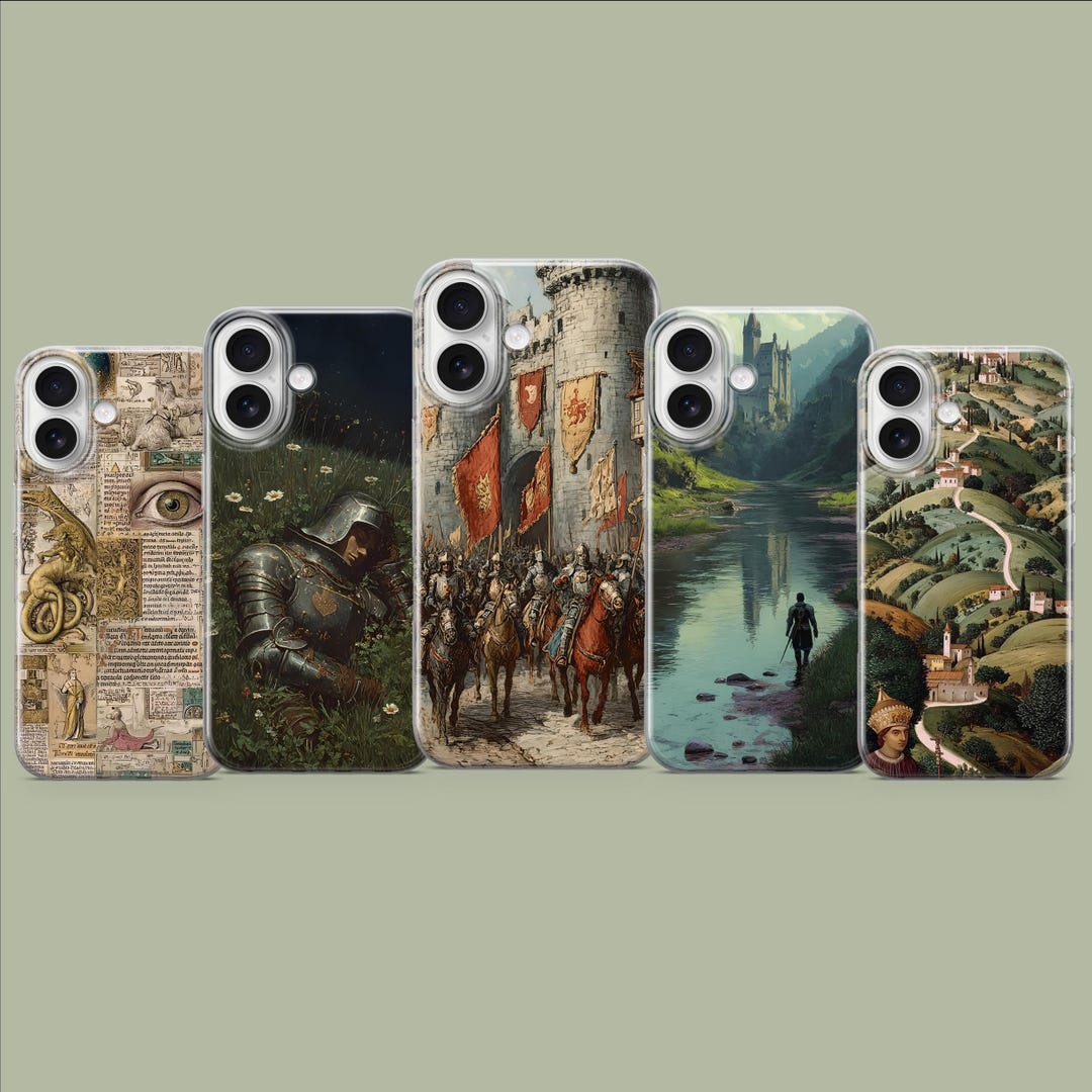 Medieval Fantasy Knight Phone Case iPhone 17 16 15 14 Samsung S25 Plus ...