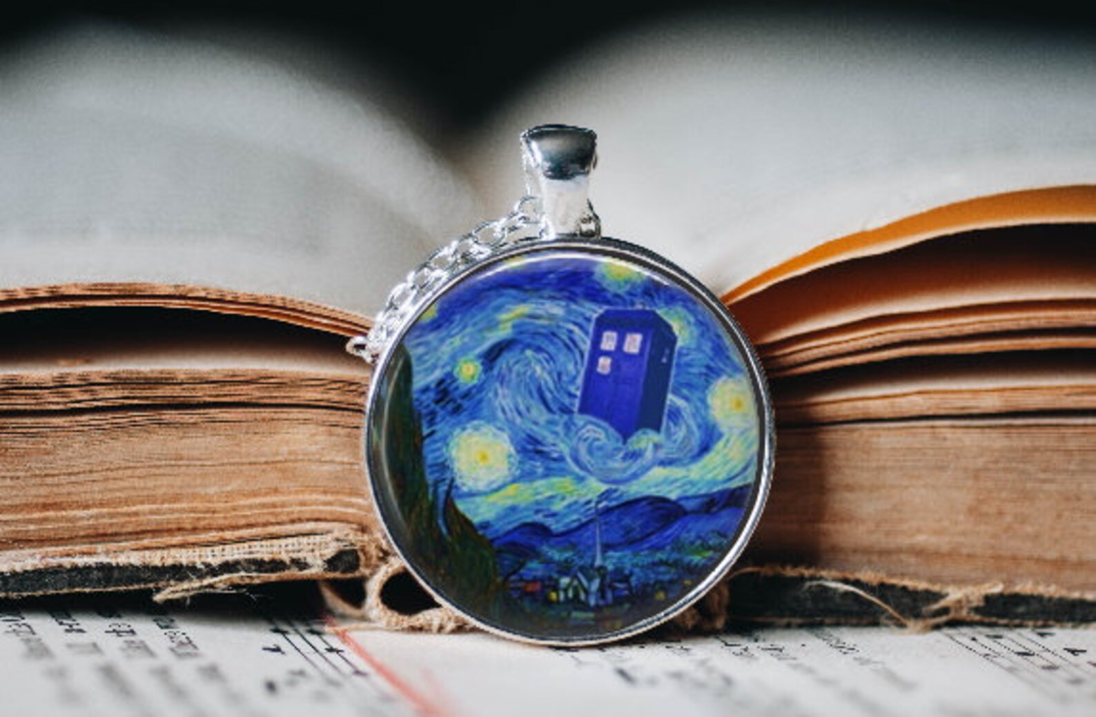 Dr. Who Necklace Tardis Jewelry Starry Night Necklace - Etsy
