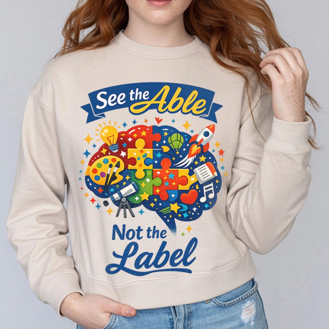 See the Able Not the Label PNG, Autism Awareness Png, Neurodiversity ...