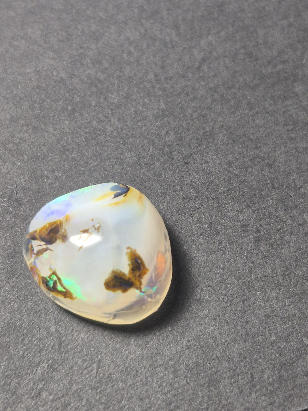 Natural Ethiopian Crystal Opal Polished Cabochon 7.5ct - Milky White ...