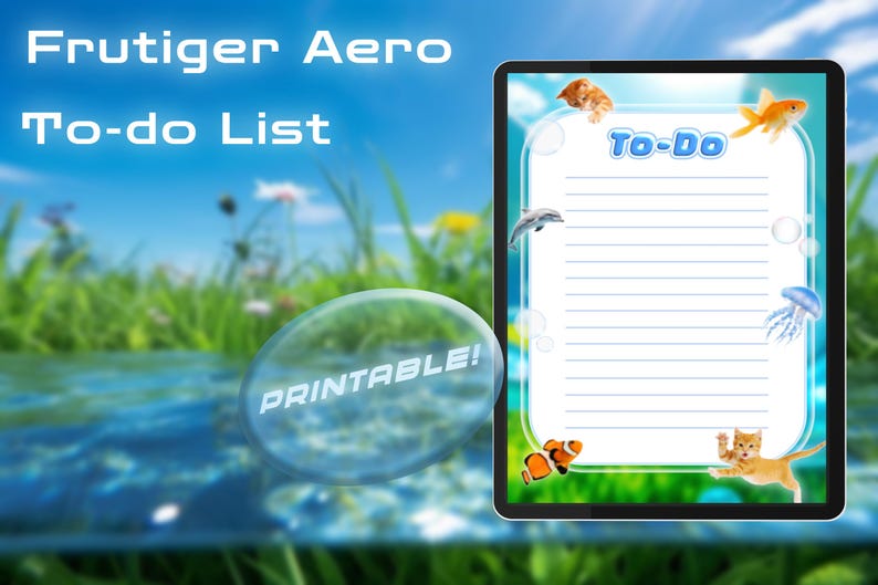 Frutiger Aero To-do List | Y2K Digital Planner PDF for iPad & Printable ...