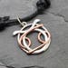 Taurus Cancer Necklace Sterling Silver and Polished Copper Combined ...