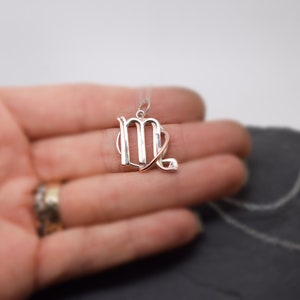 Miniature Virgo Scorpio Necklace Sterling Silver and Polished Copper ...