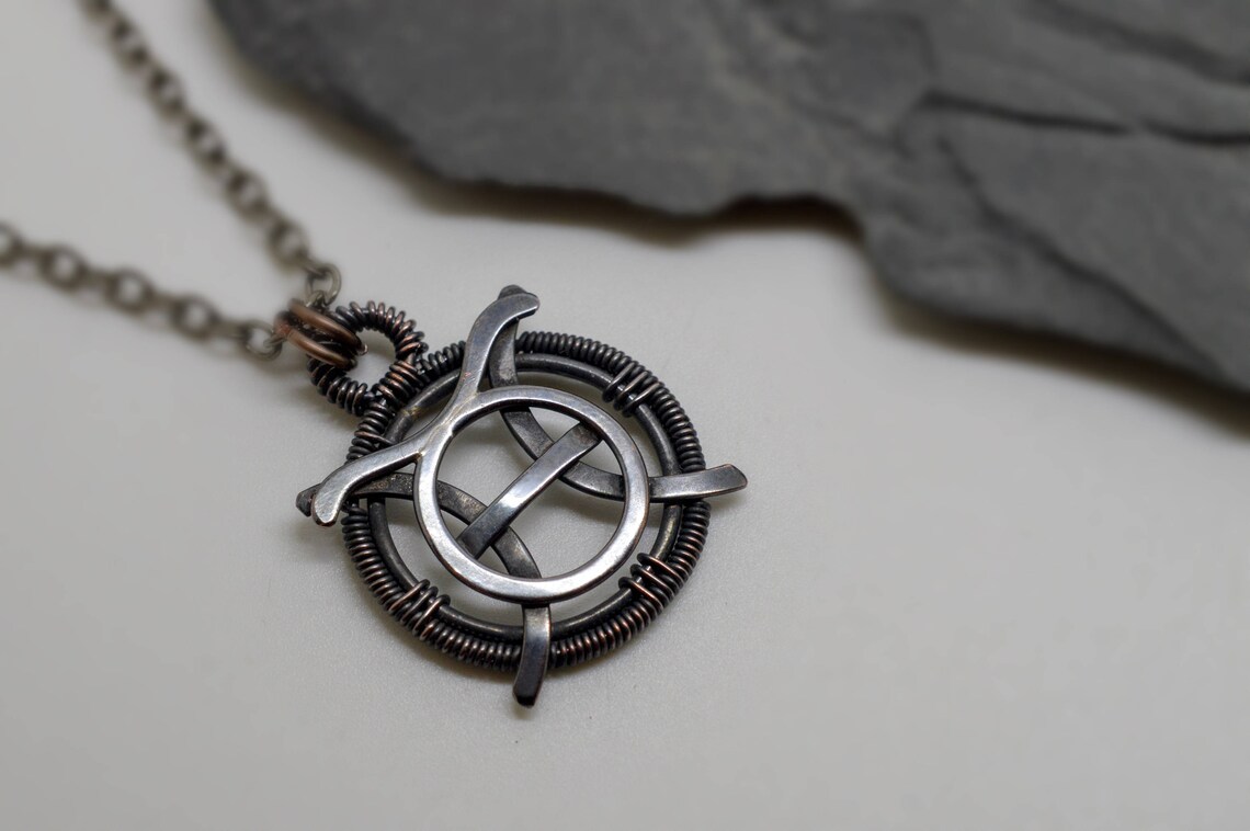 Taurus Pisces Wire Wrapped Oxidised Copper Combined Zodiacs - Etsy