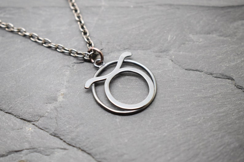 Taurus Necklace Oxidised Copper Zodiac - Etsy