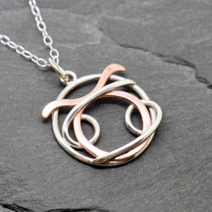 Taurus Cancer Necklace Sterling Silver and Polished Copper Combined ...