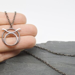 Taurus Necklace Oxidised Copper Zodiac, Star Sign Pendant, Handmade ...