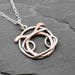 Taurus Cancer Necklace Sterling Silver and Polished Copper | Etsy