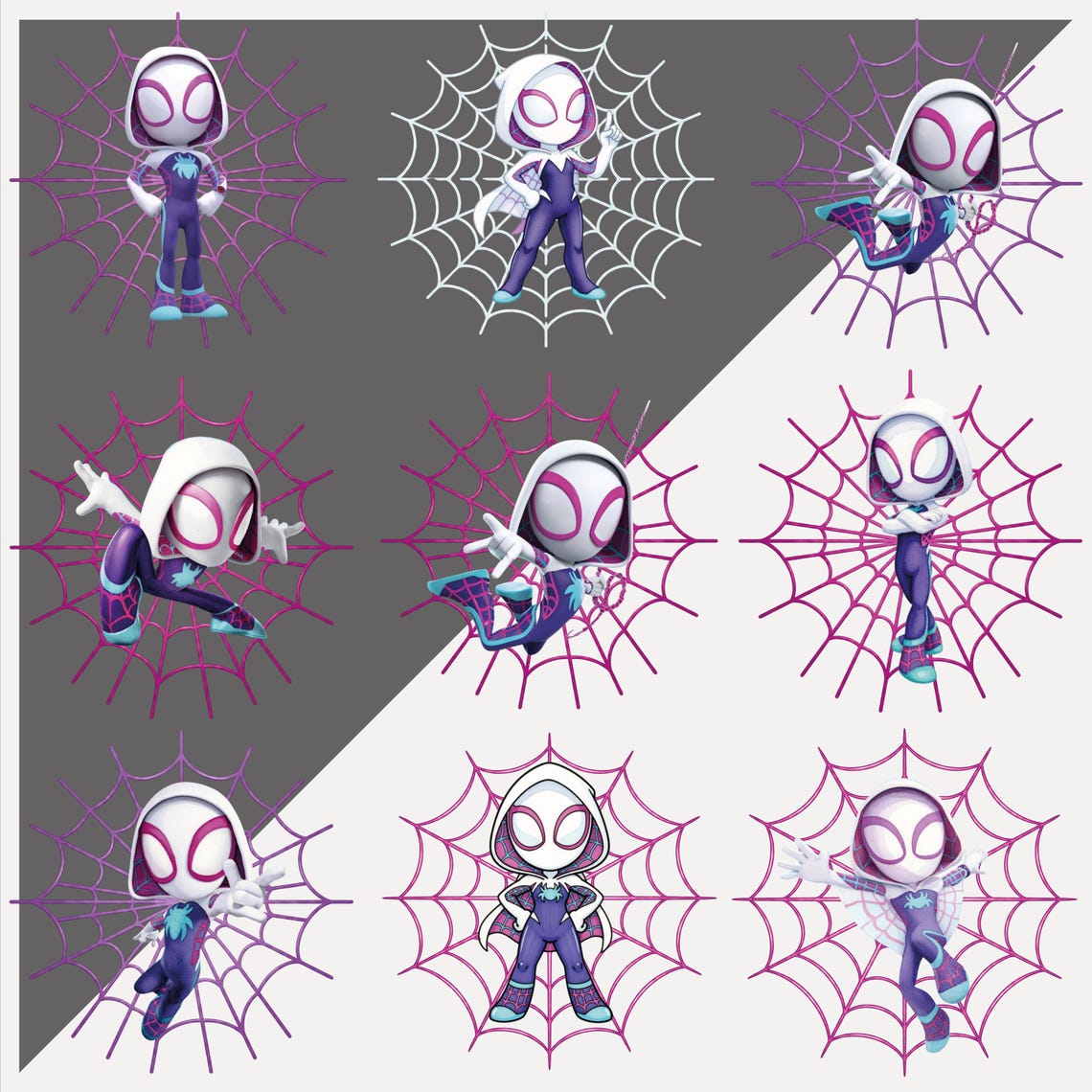 Spidey Birthday Girl PNG Clipart Bundle Birthday Party Characters - Etsy