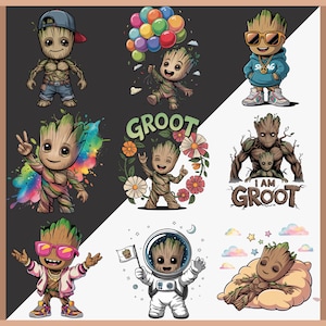 Groot PNG Clipart Bundle Digital Set - Etsy