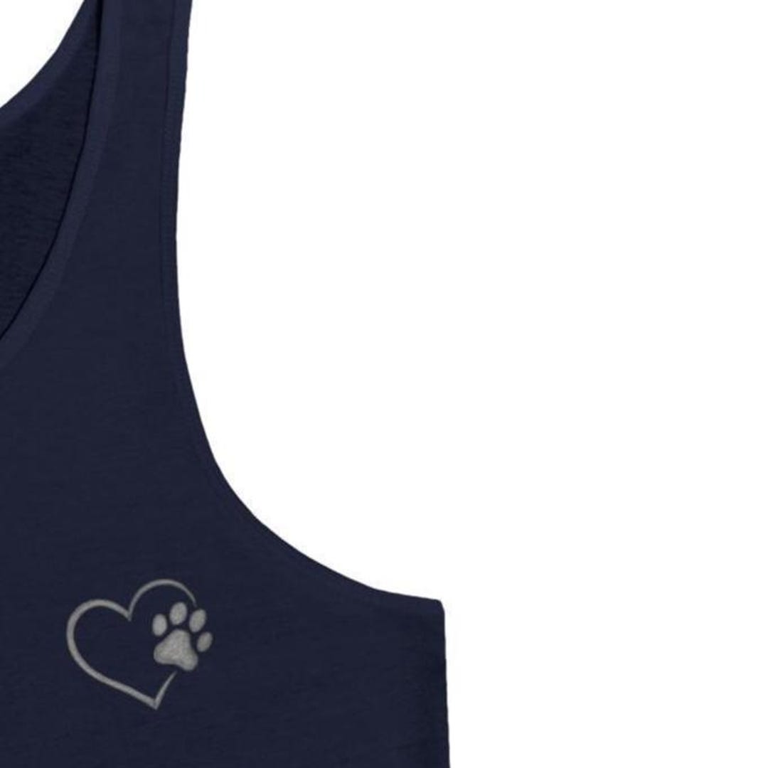 Heart Paw Print Tank Top | Dog Lover Gift - Etsy