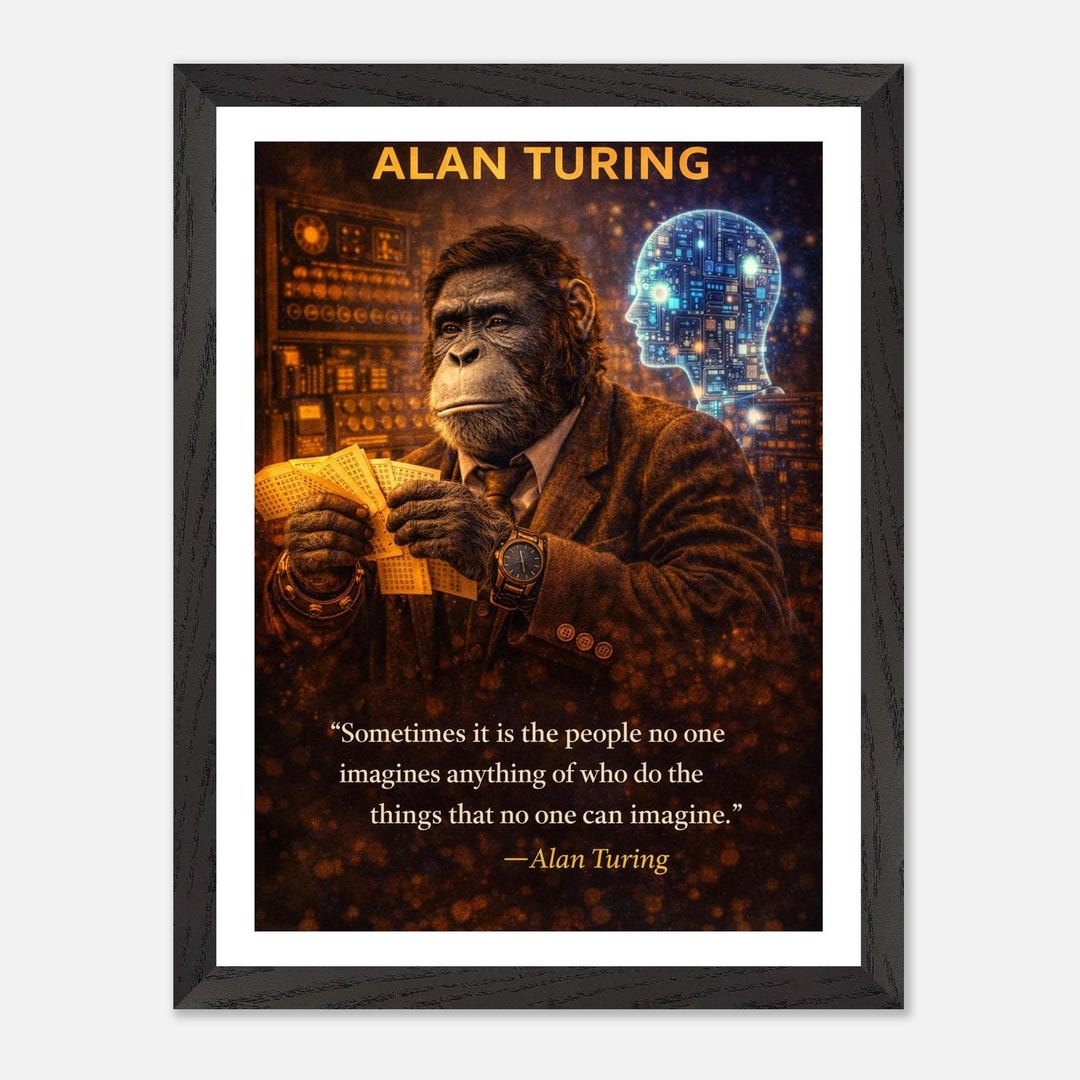 Alan Turing Inspirational Framed Poster - Modern Tribute Art ...