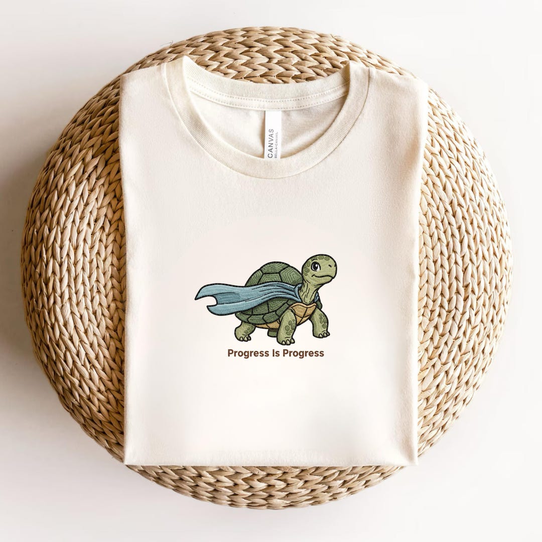 Progress is Progress Turtle Shirt, Cute Superhero Turtle T-shirt ...