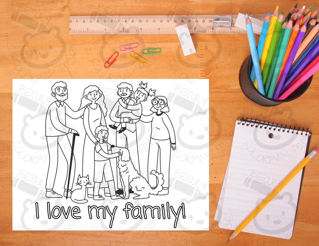 Family and Feelings Kids Coloring Pages | Ages 4-7 | Downloadable PDF ...