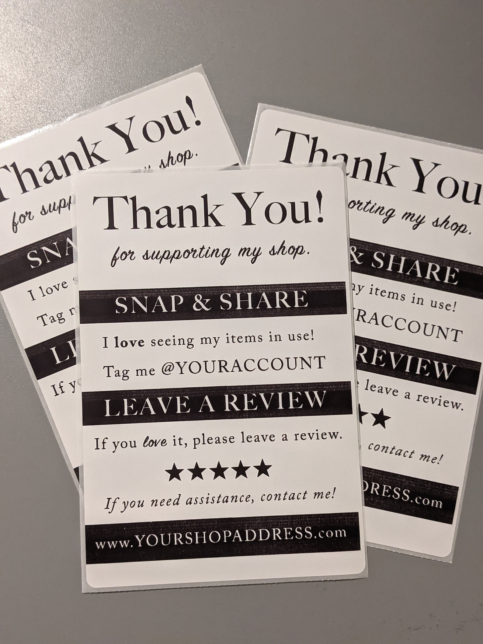 Custom Thank You Stickers 4X6 - Etsy