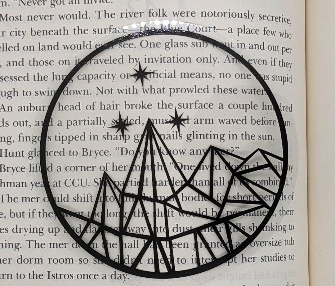 ACOTAR Bookmark: Ilyrian Mountains (round Shaped) ACOTAR - SJM - Clear ...