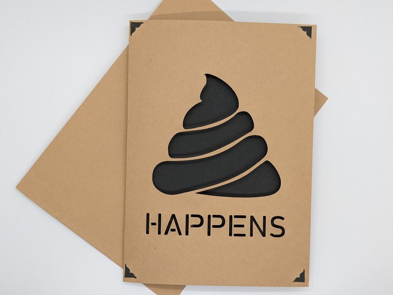 Shit Happens Card kraft - Etsy