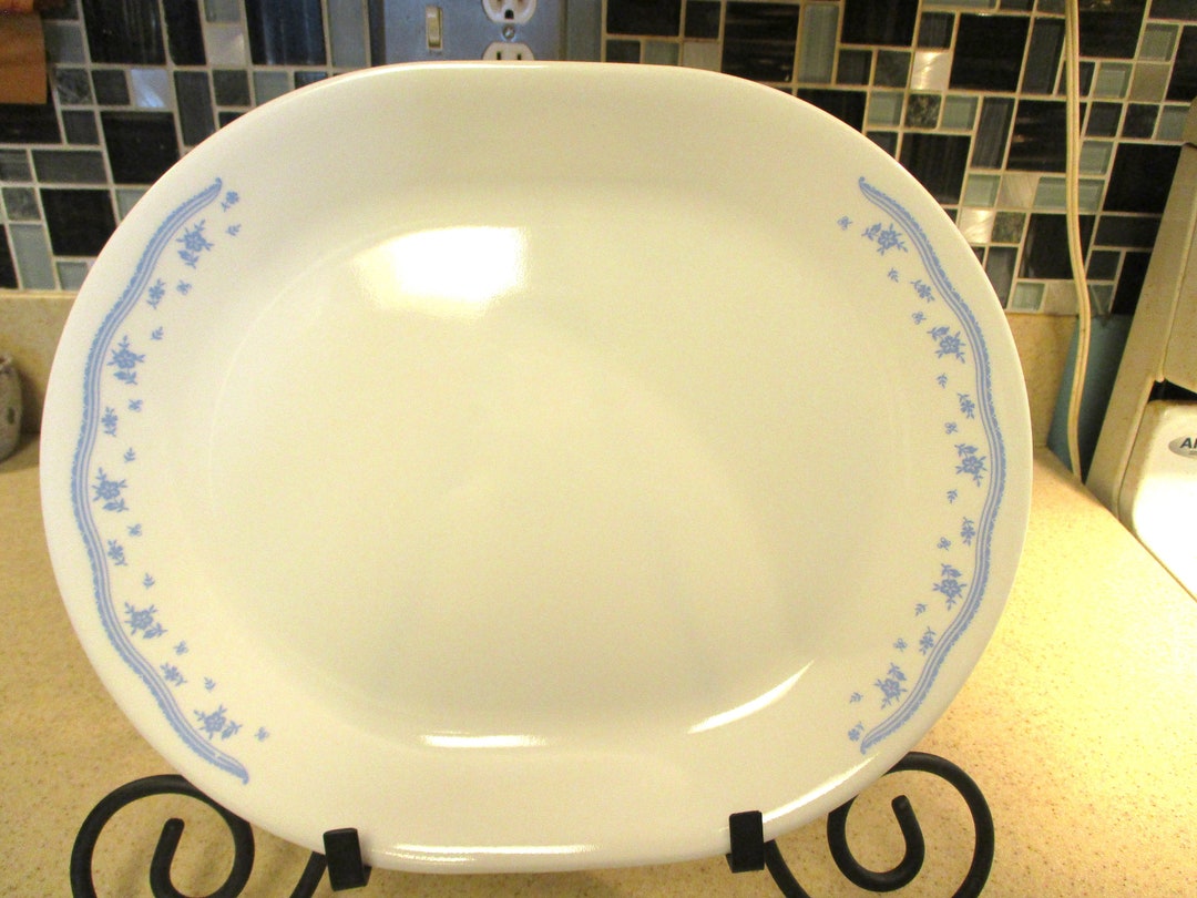 Corelle Morning Blue Oval Platter Vintage 1980s - Etsy