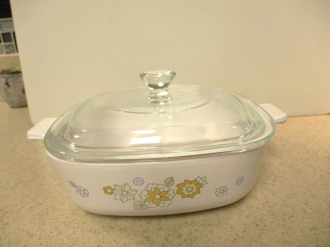 Corningware 1qt Floral Bouquet Casserole Dish With Lid Vintage 1970s ...