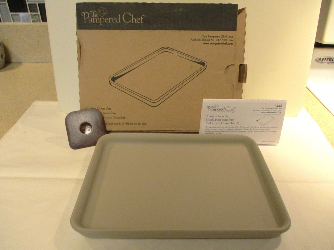 Pampered Chef Stoneware Small Bar Pan, Toaster Oven Size Vintage 1990s ...