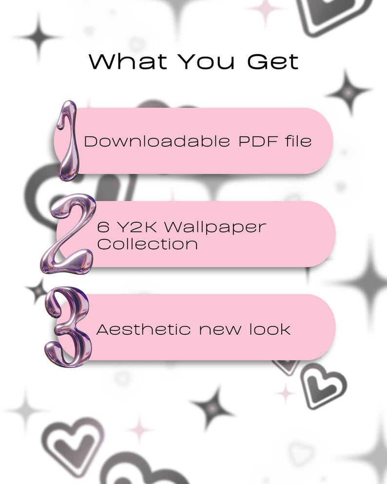 Y2K Cyber Heart Phone Wallpaper Pack Instant Digital Download Art - Etsy