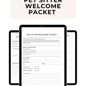 Editable Pet Sitter Welcome Packet | Canva Template (instant Download ...