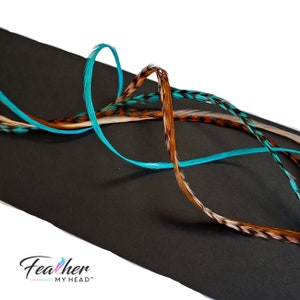 Feather Hair Extension Kit, 6 Real Feathers, Pick Your Length Short to ...