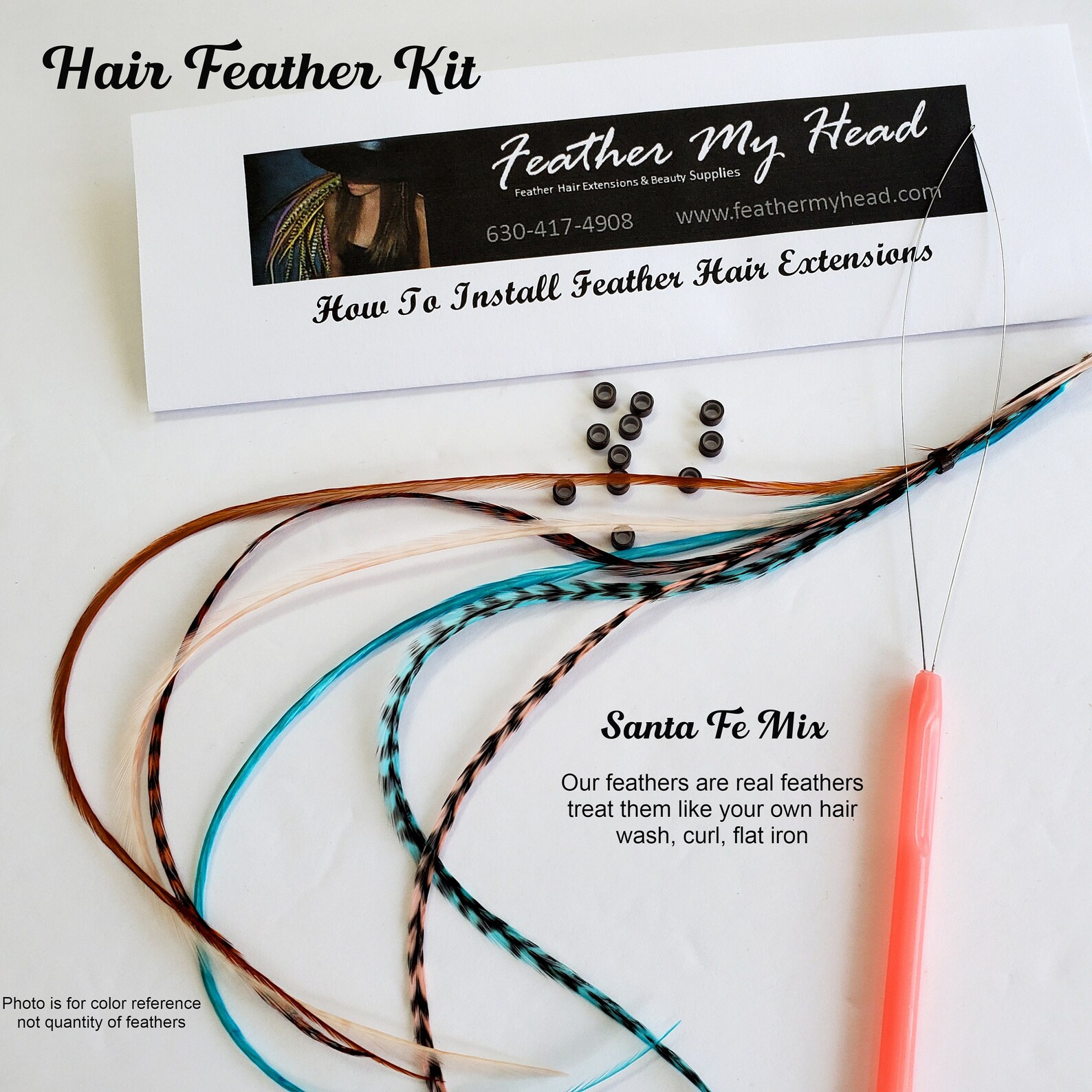 Feather Hair Extension Kit 6 Real Feathers Pick Your Length - Etsy