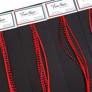 Red Hair Feather Extension Kit. 6 Real Feathers With Long Lengths ...