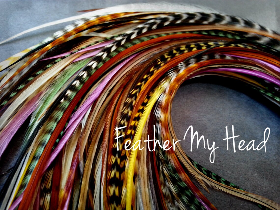Feather Hair Extension Kit With 16 Hair Feathers Pick Your - Etsy