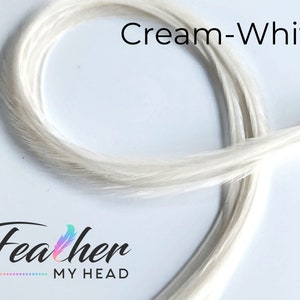 Cream - White Hair Feather Extensions. (1) Feather, Long Lengths and ...