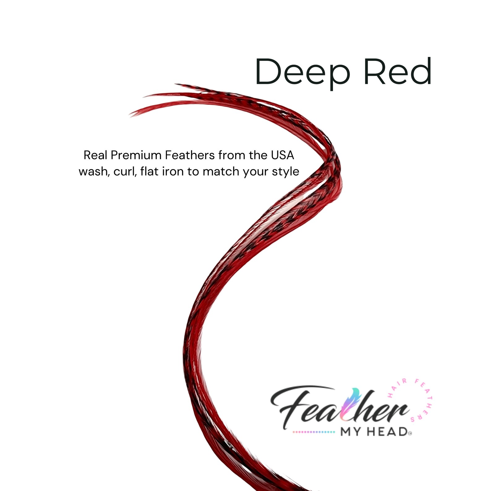 Deep Red Hair Feather Extension in Long Lengths up to 16 - Etsy